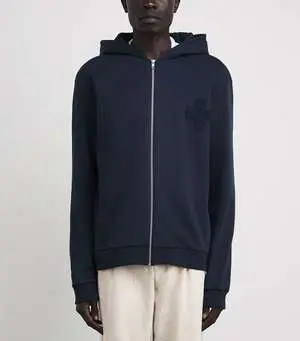 Commas Cotton Floral Bouclé Hoodie