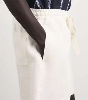 Commas Linen Drawstring Shorts