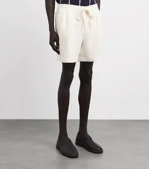 Commas Linen Drawstring Shorts