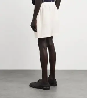 Commas Linen Drawstring Shorts