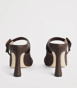 MALONE SOULIERS Raffia Kimberly Heeled Mules 90