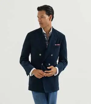 Brunello Cucinelli Sea Island Cotton One-and-a-half-breasted Blazer - Blue