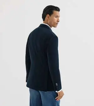 Brunello Cucinelli Sea Island Cotton One-and-a-half-breasted Blazer - Blue