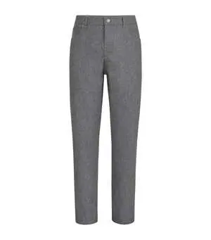 Brunello Cucinelli Virgin Wool Flannel Tailored Trousers