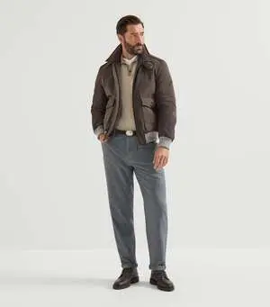Brunello Cucinelli Virgin Wool Flannel Tailored Trousers