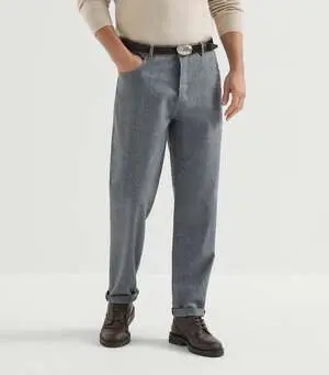Brunello Cucinelli Virgin Wool Flannel Tailored Trousers