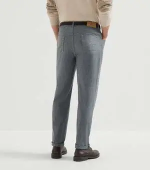 Brunello Cucinelli Virgin Wool Flannel Tailored Trousers