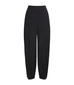 TOTEME Pleated Balloon Trousers - Black