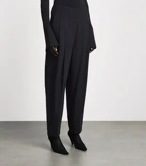 TOTEME Pleated Balloon Trousers - Black