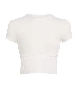 NIKESKIMS Cropped Corset T-shirt