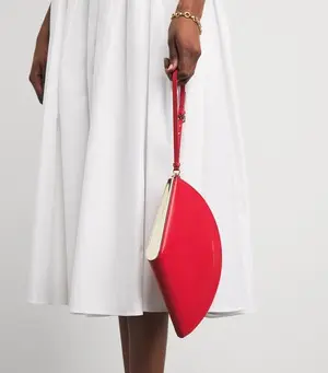 Carolina Herrera Leather Consuelo Clutch Bag