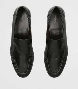 THE ROW Soft Moccasin Two Leather Loafers