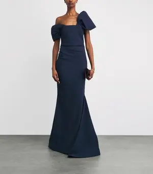 Rachel Gilbert Asymmetric Jade Gown