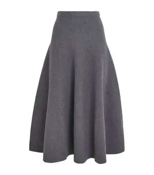 Brandon Maxwell Virgin Wool Miller Midi Skirt