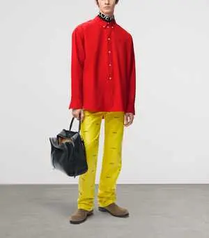 Loewe Cotton Anagram Embroidered Shirt