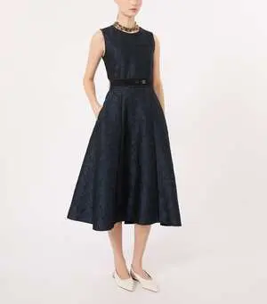 Max Mara Crystal Jacquard Midi Dress