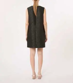 Max Mara Crystal Embellished Jacquard Mini Shift Dress