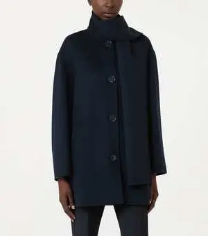 Max Mara Virgin Wool Scarf Coat