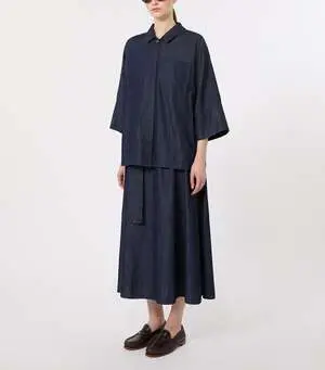 Max Mara Cotton Cropped-sleeve Shirt