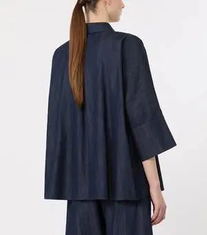 Max Mara Cotton Cropped-sleeve Shirt