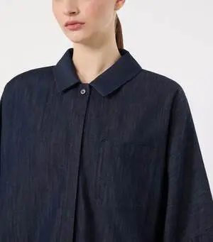 Max Mara Cotton Cropped-sleeve Shirt