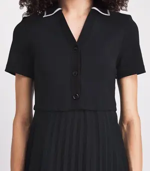Claudie Pierlot Knitted Pleated Midi Dress