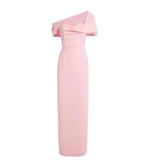 Carolina Herrera Draped Off-the-shoulder Gown - Pink