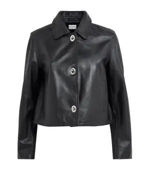 Claudie Pierlot Leather Turn-lock Jacket - Black