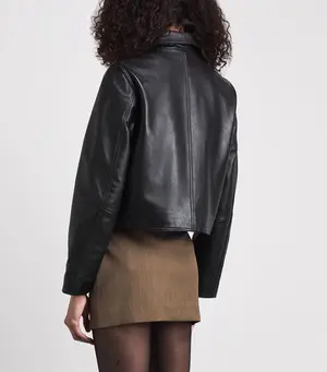 Claudie Pierlot Leather Turn-lock Jacket