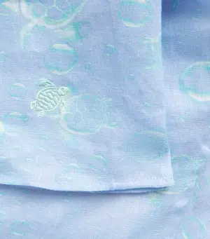 Vilebrequin Linen Bubble Turtle Print Charli Shirt