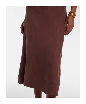 Farm Rio Appliqué Linen Midi Dress
