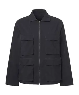 LEMAIRE Zippered Long-sleeved Casual Jacket - Black