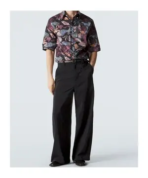 LEMAIRE Floral Pattern Cotton Shirt