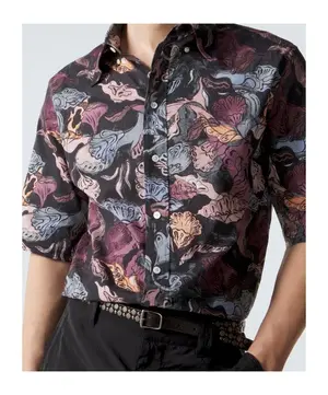 LEMAIRE Floral Pattern Cotton Shirt
