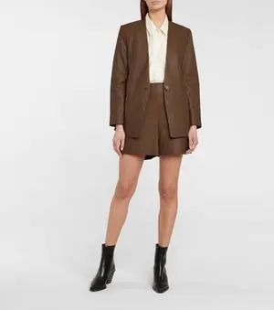 Vince A-shaped Leather Shorts