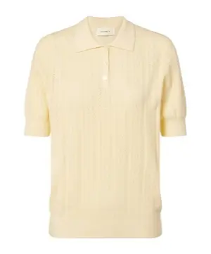 LISA YANG Cristine Cotton And Cashmere Polo Sweater - Limone