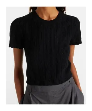 FRAME The Getaway Cashmere Crop Top
