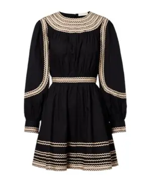 Ulla Johnson Long Sleeve Dress - Black