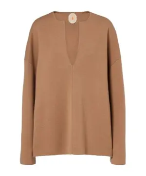 Jardin Des Orangers V-neck Knitted Sweater - Brown