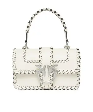 Pinko Leather Mini Love Bag - White