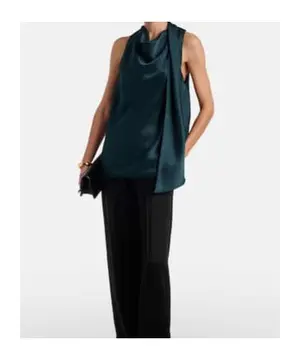 Vince Scarf-detail Satin Top