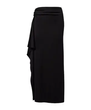 Christopher Esber Asymmetric Draped Jersey Maxi Skirt - Black