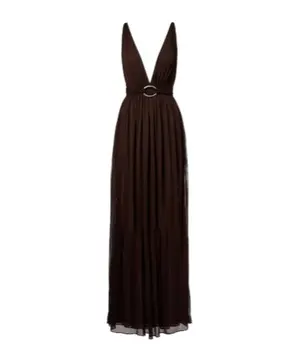 Tory Burch Belted Jersey Maxi Dress - Black