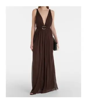 Tory Burch Belted Jersey Maxi Dress