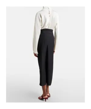 RÓHE Gathered Draped Midi Skirt