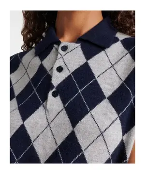 LISA YANG Riana Argyle Sweater Vest