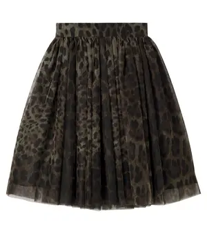 Dolce & Gabbana Leopard-print Tulle Skirt