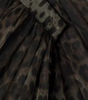 Dolce & Gabbana Leopard-print Tulle Skirt
