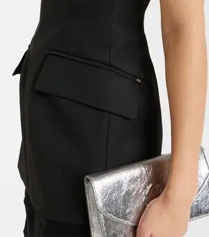 Sportmax Pinne Silk-trimmed Halterneck Maxi Dress