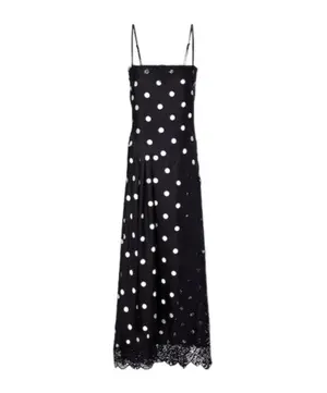 Sportmax Capo Polka-dot Silk Slip Dress